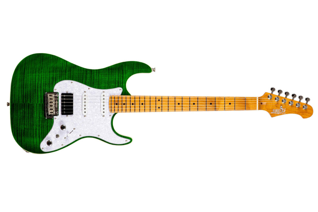 Jet JS-600 TGR Transparent Green Stratocaster Electric Guitar - Terry ...